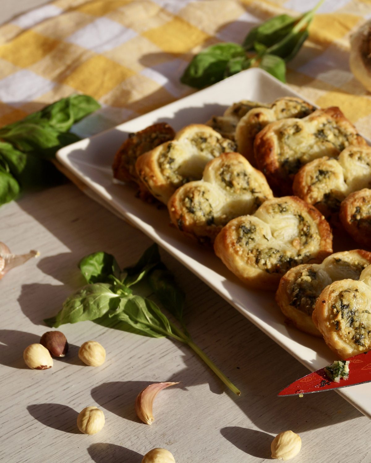 Palmeritas de pesto | Create Recipes | Recetas para elaborar con tu Chefbot