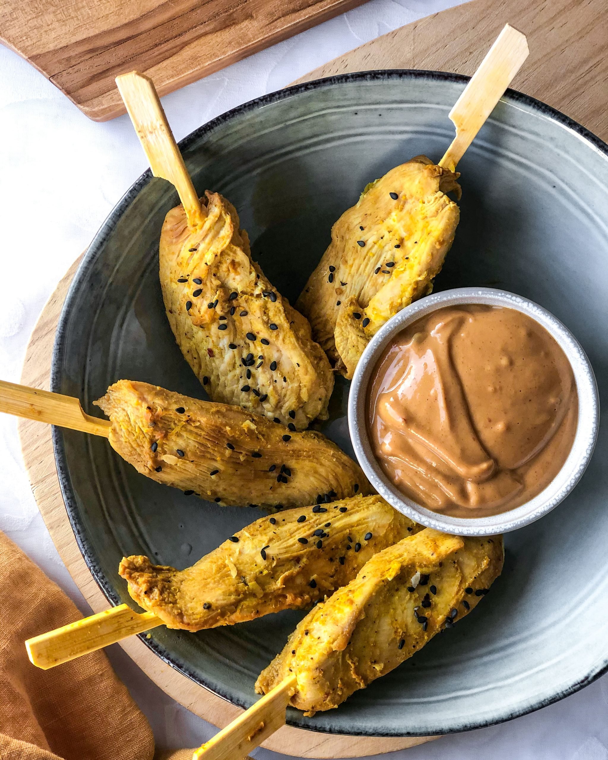 Pollo satay con salsa de cacahuete | Create Recipes | Recetas para ...