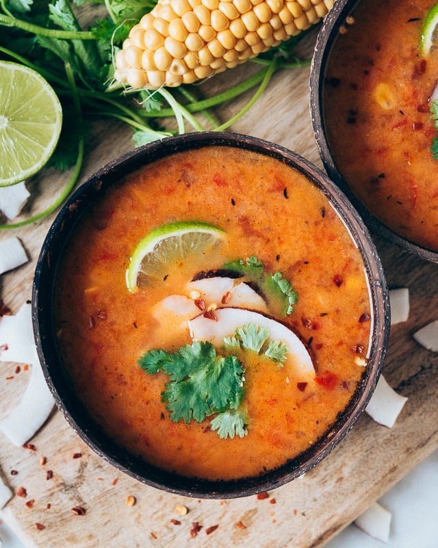 Sopa de maíz, alubias rojas y coco | Create Recipes | Recetas para ... Sopa de maíz, alubias rojas y coco | Create Recipes | Recetas para ...